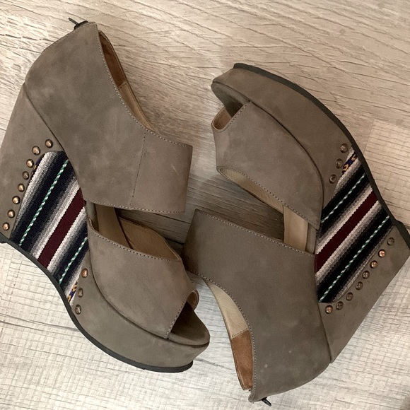 Shoes | Fortress Of Inca Handmade In Peru Suede Wedges Brass Details ...